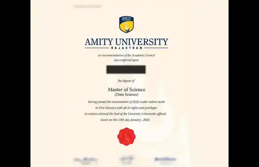 MSc in Data Science 2yr Online Degree | Amity Online