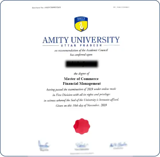 MCOM Fintech Certification | Amity Online